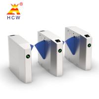 China Bidirectional Flap Barrier Turnstile Face Recognition Dynamic Temperature Measurement for sale