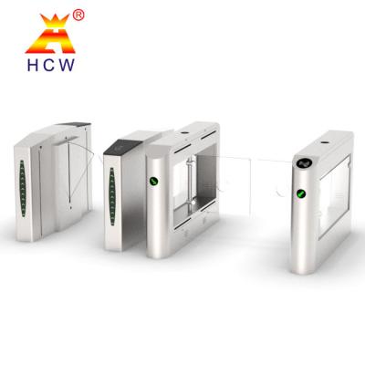 China 25W Pedestrian Turnstile Gate SS304 Wing Gate Kindergarten Access Control System for sale