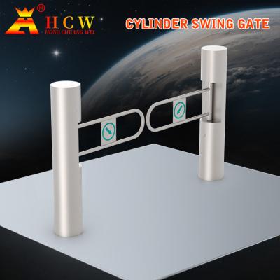 China HCW Opening Swing Gate Flap Barrier Supermarket Security Barrier Smart Card Door Automatic Access Control for sale