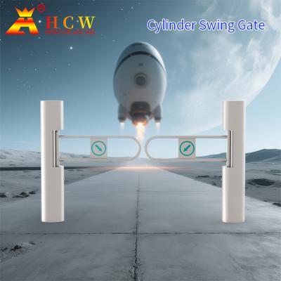China HCW 1S Turnstile Swing Gate Supermarket Entrance Turnstile With Face Fingerprint Recognition for sale