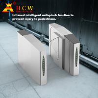 China Smart RFID Card Retractable Flap Barrier Gym Turnstile Pedestrian Access Control for sale