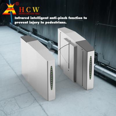 China Smart RFID Card Retractable Flap Barrier Gym Turnstile Pedestrian Access Control for sale