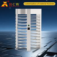 China Manual Metal Revolving Gate Turnstile SS304 Full Height Door Gate for sale