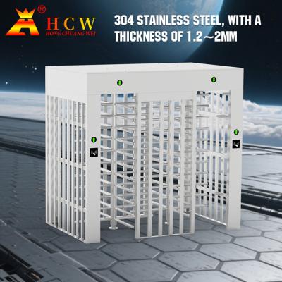China Smart Access Control Full Height Turnstile Stainless Steel For Construction Site for sale
