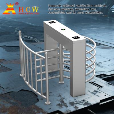 China 120 Degree Semi Automatic Waist Height Turnstile High Security for sale