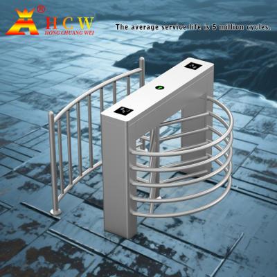 China Swiping Card Half Height Turnstile SUS304 1.2mm Thickness Electromagnet Control for sale