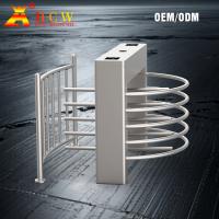 China 304 Stainless Steel Semi-Automatic Cross Semi-Height Turnstile with Face Recognition Support for sale