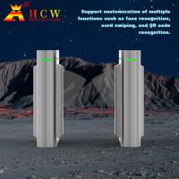 China HCW Flap Barrier Gate Entrance Pedestrian Access Control Turnstile Stainless For Office Buildings for sale