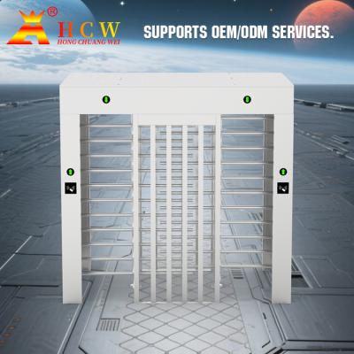 China HCW Bi Directional Full Height Turnstile Gate With Fingerprint Pedestrian Entrance Security for sale