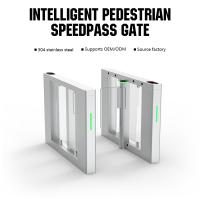 China HCW Automatic Swing Barrier Turnstile with 1.0mm Thickness 304 Stainless Steel and 1400*130*965mm Compact Design for Secure Access Control for sale