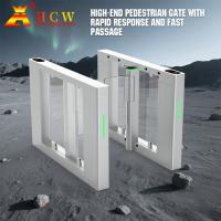 China HCW Automatic Swing Barrier Turnstile with 1.0mm Thickness 304 Stainless Steel and 1400*130*965mm Compact Design for Secure Access Control for sale