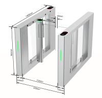 China HCW Automatic Swing Barrier Turnstile with 1.0mm Thickness 304 Stainless Steel and 1400*130*965mm Compact Design for Secure Access Control for sale