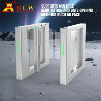 China HCW Automatic Swing Barrier Turnstile with 1.0mm Thickness 304 Stainless Steel and 1400*130*965mm Compact Design for Secure Access Control for sale