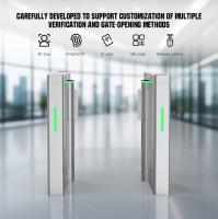 China HCW Automatic Swing Barrier Turnstile with 1.0mm Thickness 304 Stainless Steel and 1400*130*965mm Compact Design for Secure Access Control for sale