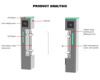 China HCW Barrier Turnstile Gate with 600-1000mm Channel Width 30W DC Brushless Motor and 20-40 People/Minute Throughput for Pedestrian Management for sale