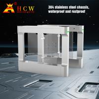 China HCW Waterproof IP42 Swing Barrier Turnstile with 10mm Plexiglass and 30-40 People/Minute Throughput for Secure Access Control for sale