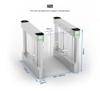 China HCW Waterproof IP42 Swing Barrier Turnstile with 10mm Plexiglass and 30-40 People/Minute Throughput for Secure Access Control for sale