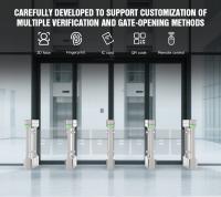 China HCW Waterproof IP42 Swing Barrier Turnstile with 10mm Plexiglass and 30-40 People/Minute Throughput for Secure Access Control for sale