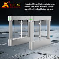 China HCW Waterproof IP42 Swing Barrier Turnstile with 10mm Plexiglass and 30-40 People/Minute Throughput for Secure Access Control for sale