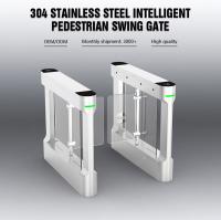 China HCW Waterproof IP42 Swing Barrier Turnstile with 10mm Plexiglass and 30-40 People/Minute Throughput for Secure Access Control for sale