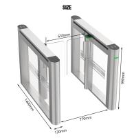 China HCW Speed Gate Turnstile with 1-Second Operation 600-1000mm Channel Width and 5 Million Cycle Lifespan for sale