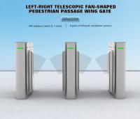 China HCW Flap Barrier Turnstile with 15mm Plexiglass Door Wings 4 Pairs Infrared Beams and ISO 9001/CE Certification for Secure Access Control for sale