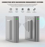 China HCW Flap Barrier Turnstile with 15mm Plexiglass Door Wings 4 Pairs Infrared Beams and ISO 9001/CE Certification for Secure Access Control for sale