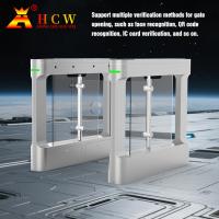 China HCW IP42 Swing Barrier Turnstile,10mm Plexiglass Security Turnstile Gate and 30-40 People/Minute Throughput for Secure Access Control for sale