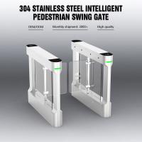 China HCW IP42 Swing Barrier Turnstile,10mm Plexiglass Security Turnstile Gate and 30-40 People/Minute Throughput for Secure Access Control for sale