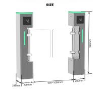China HCW 20-40 People/Minute Pedestrian Turnstile Gate and 20-40 People/Minute Throughput for Pedestrian Management for sale