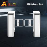 China HCW SS304 Swing Barrier Turnstile with 20W Motor Power 2 Million Working Life Access Control Turnstile for sale