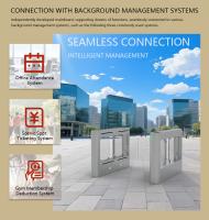 China HCW 8 Pairs Infrared Detection Sensors Swing Barrier Turnstile Gate,Fast Speed 30-60 Person/Minute Pedestrian Access Control Turnsti,5 Million Times Life Span Swing Turnstile Gate for sale