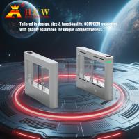 China HCW 8 Pairs Infrared Detection Sensors Swing Barrier Turnstile Gate,Fast Speed 30-60 Person/Minute Pedestrian Access Control Turnsti,5 Million Times Life Span Swing Turnstile Gate for sale