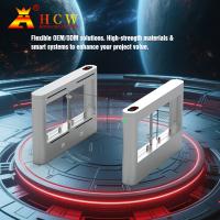 China HCW 8 Pairs Infrared Detection Sensors Swing Barrier Turnstile Gate,Fast Speed 30-60 Person/Minute Pedestrian Access Control Turnsti,5 Million Times Life Span Swing Turnstile Gate for sale