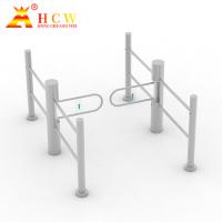 China HCW CW401-2 Cylindrical Swing Turnstile Gate with Front and Rear Guardrails for sale