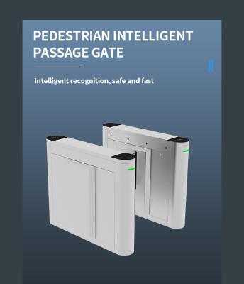 China HCW Flap Barrier Gate Entrance Pedestrian Access Control Turnstile Stainless For Office Buildings for sale