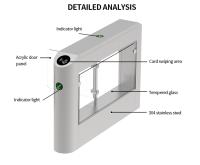 China HCW CW418 Intelligent Pedestrian Channel Swing Gate for Access Control for sale