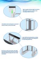 China HCW CW463 Anti-Collision Swing Barrier Turnstile Gate for Pedestrian Access Control for sale