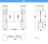 China HCW CW490 Small Pedestrian Channel Swing Gate for Access Control for sale