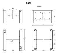 China HCW CW406 Multifunctional Pedestrian Channel Swing Gate for Access Control for sale