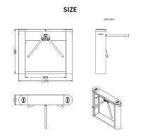 China CW321 Semi Automatic Tripod Turnstile Wholesale for Factory and School Entrances for sale