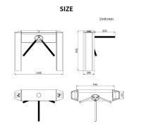 China CW308 Outdoor Tripod Turnstile Gate for Amusement Park and Export Projects for sale