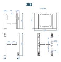China CW429 Glass Swing Barrier Turnstile with Facial Recognition for Commercial Buildings for sale