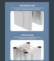 China CW592 Flap Barrier Turnstile Factory China for Office Building Access Control for sale