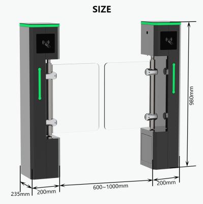 China HCW CW490 Small Pedestrian Channel Swing Gate for Access Control for sale