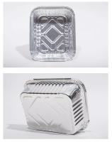 China Silver Aluminum Foil Loaf Pans , Disposable Aluminum Baking Pans With Lids for sale