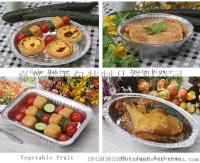China Rectangle Baking Aluminium Foil Pie Dishes , Disposable Aluminum Baking Pans for sale