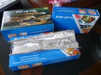 China Plain Flat Pop Up Aluminum Foil Sheets , Folded Pre Cut Aluminum Foil for sale