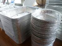 China Ovenable Disposable Aluminum Foil Pans , Aluminium Disposable Baking Pan Custom Size for sale