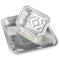 China Ovenable Disposable Aluminum Foil Pans , Aluminium Disposable Baking Pan Custom Size for sale